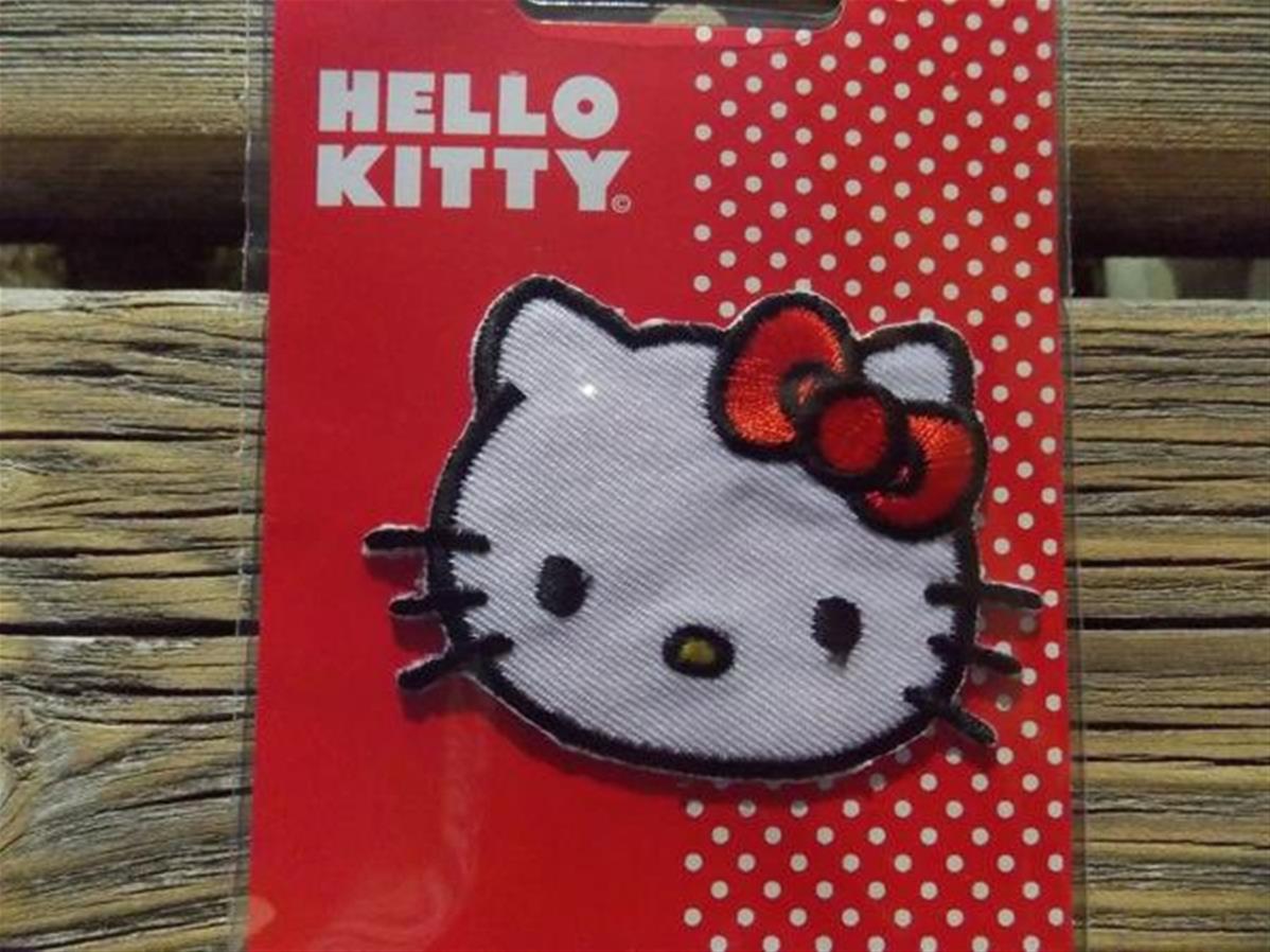 Motif thermocollant Hello Kitty avec noeud rouge, | Au Fil du Temps